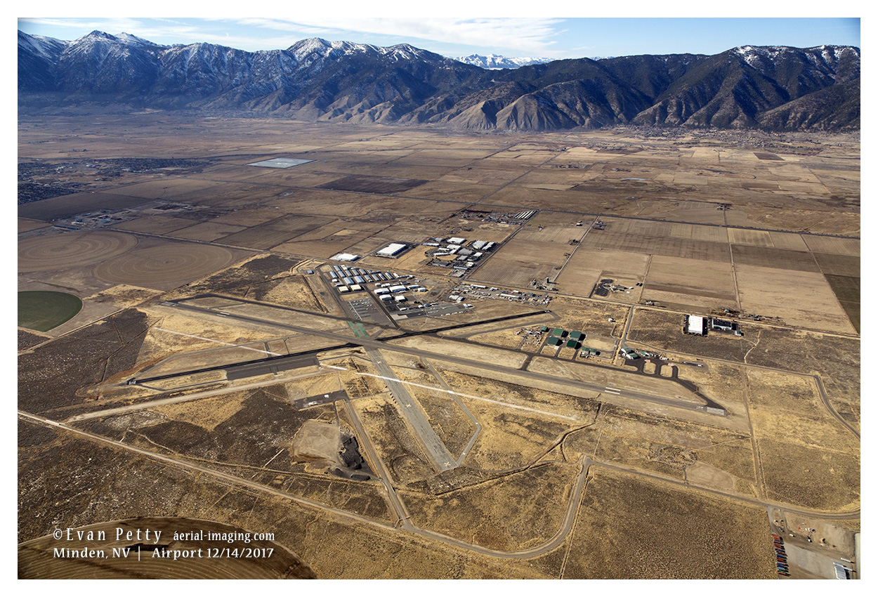 Aerial View of Minden Airport and Carson Valley - Drone Aerial ...