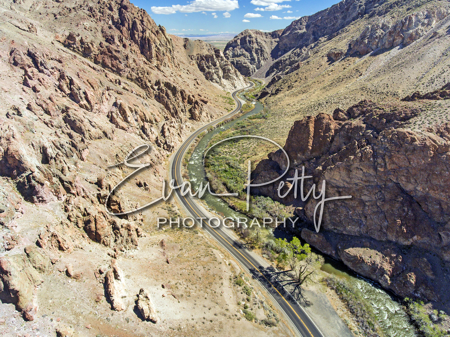 Aerial View of Nevada Canyon - Photography & Video Marketing Solutions