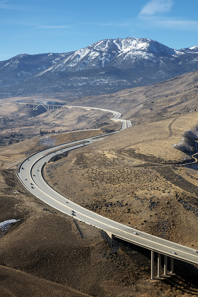 Aerial View of Hwy I-580 Galena Creek Bridge in Reno, NV - Photography ...